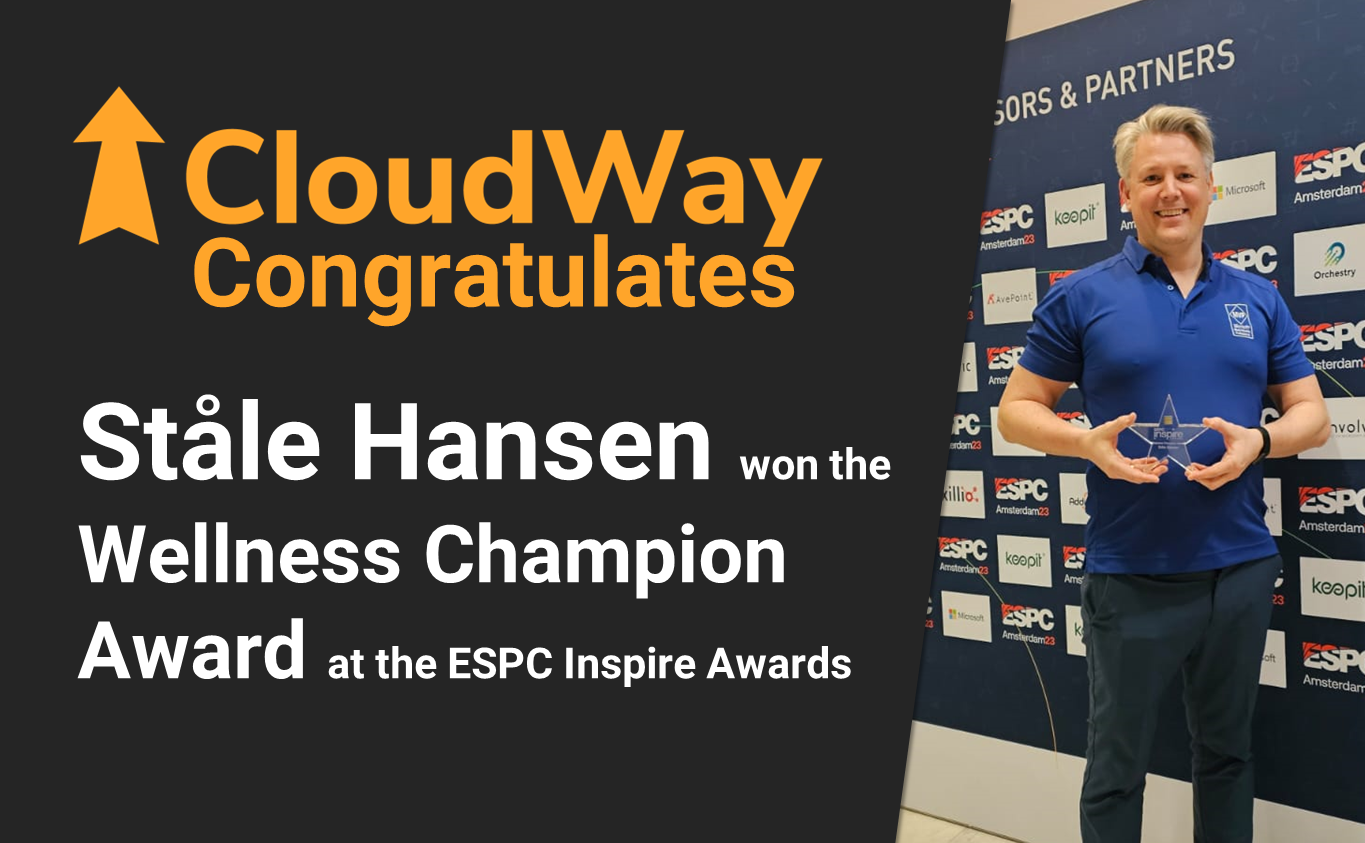 Ståle Hansen receives the Wellness Champion Award | CloudWay